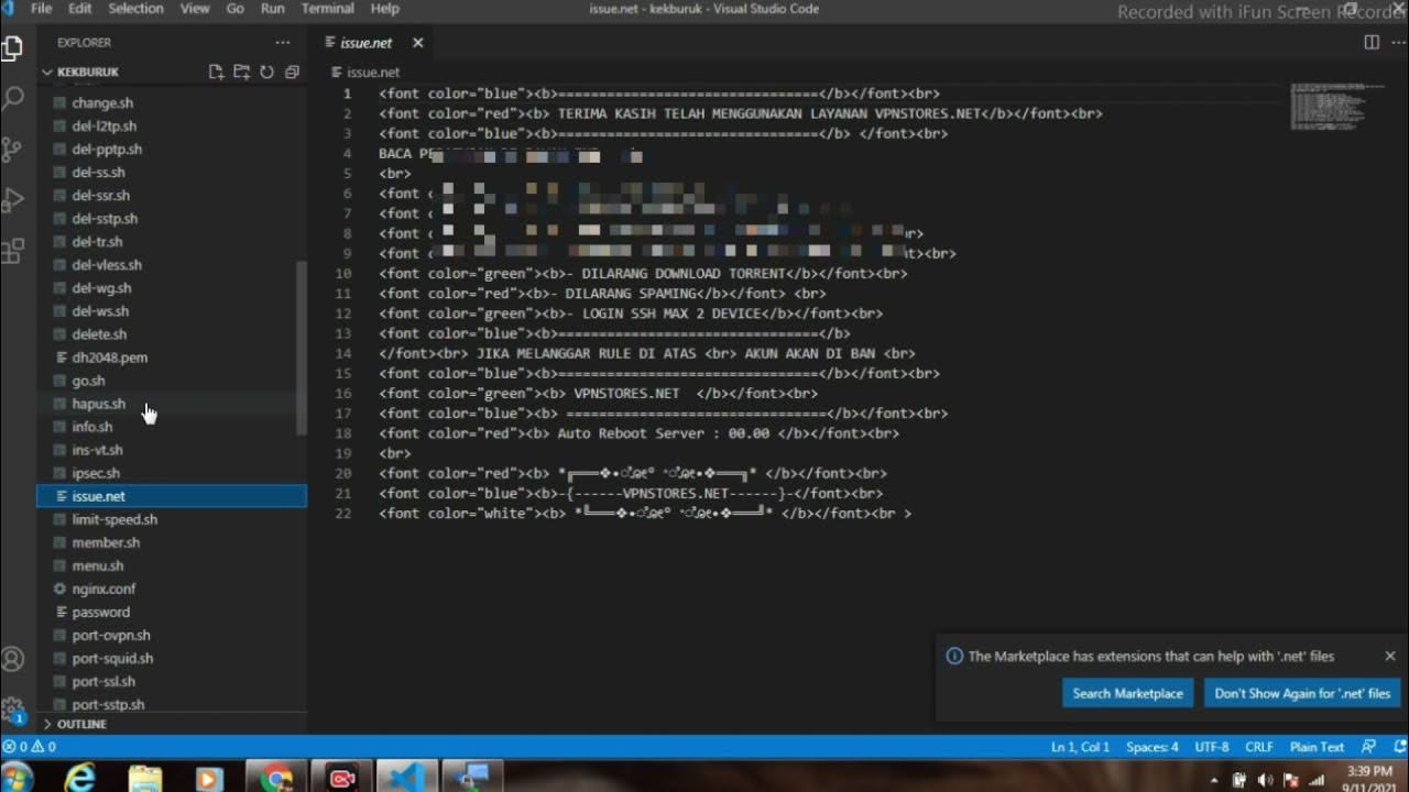 Install script VPS SSH OVPN V2Ray PREMIUM USER - YouTube