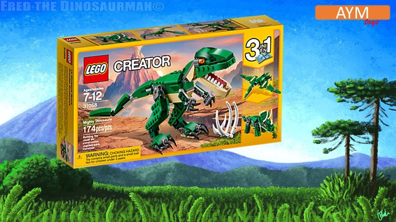 Mighty Dinosaurs- Lego Creator Set 31058- Time Lapse Build, Unboxing ...