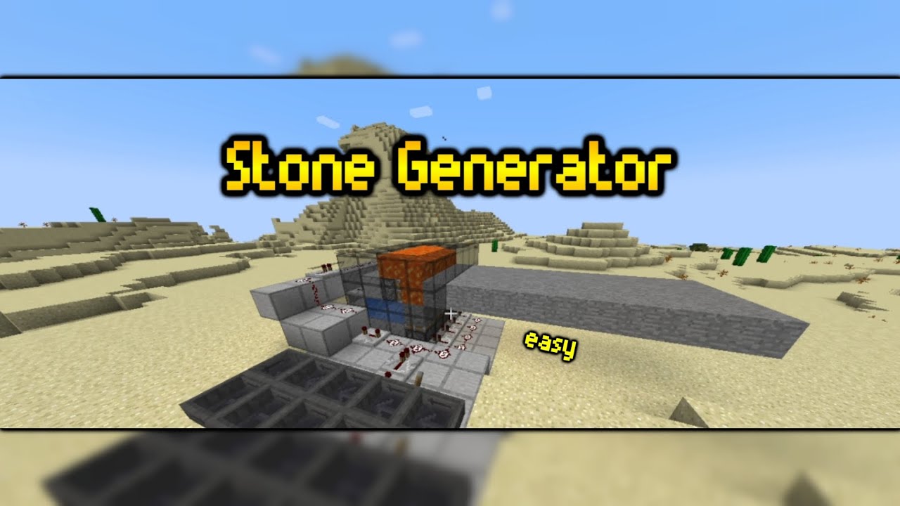 Stone Generator semi-auto #minecraft - YouTube