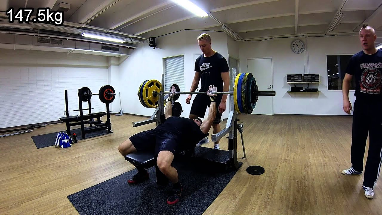 New PR! Bench press 147.5kg Download - YouTube