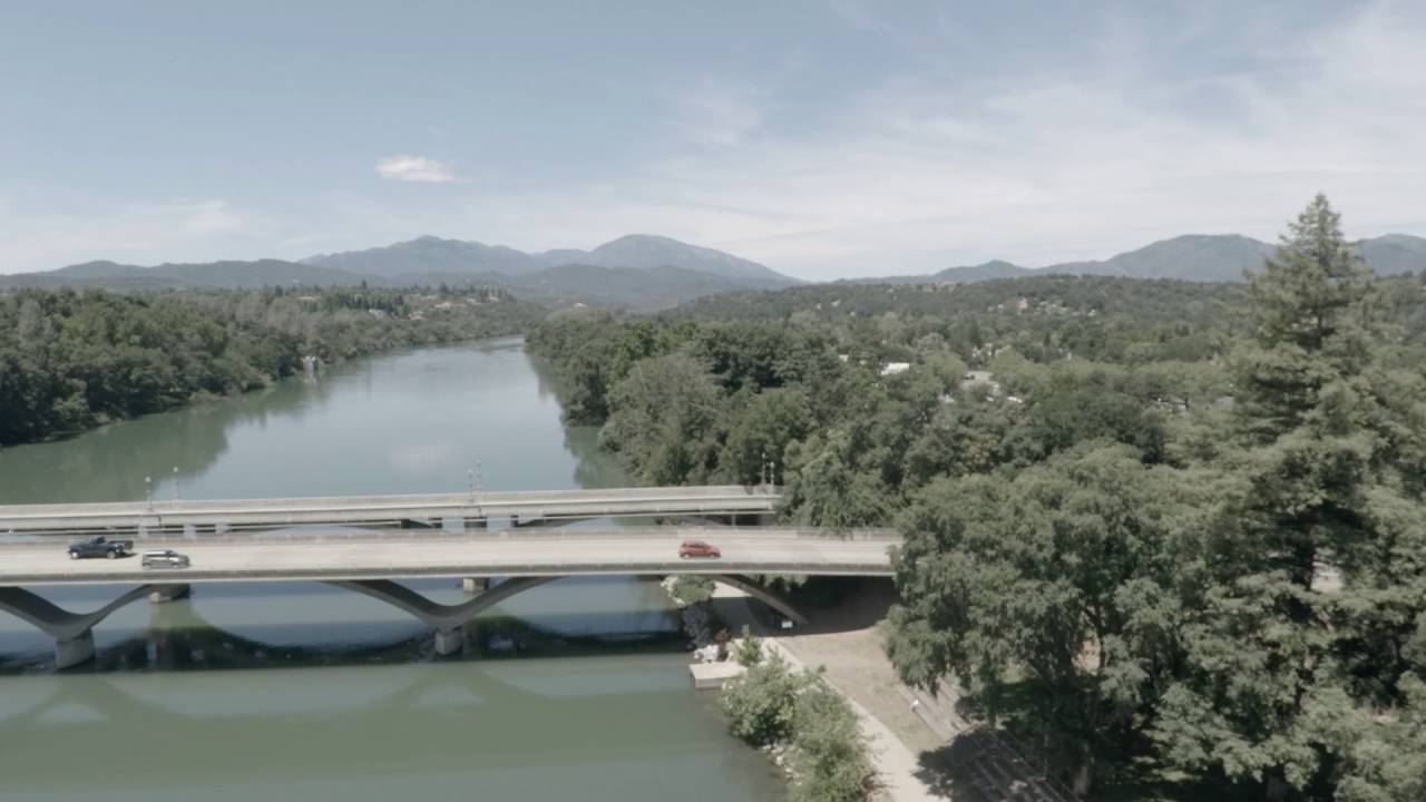 Drone Footage of Not the Sundial Bridge in Redding California - YouTube