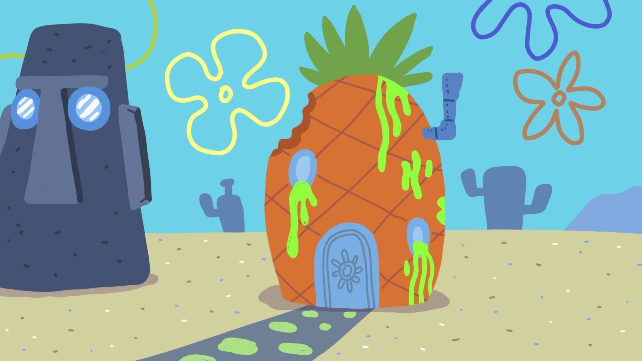 SpongeBob SquarePants Pineapple Spooky Slime Ooze Drawing Nickelodeon ...