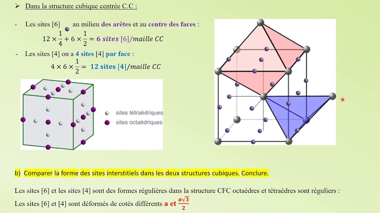 02 exercice de TD cristallochimie smp et smc4 : structures cubique 1-2 ...
