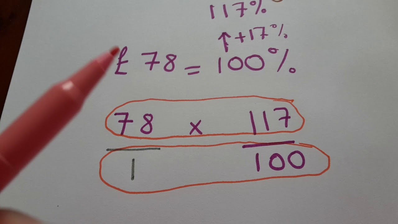 Percentage increase: another method that introduces multiplication of ...
