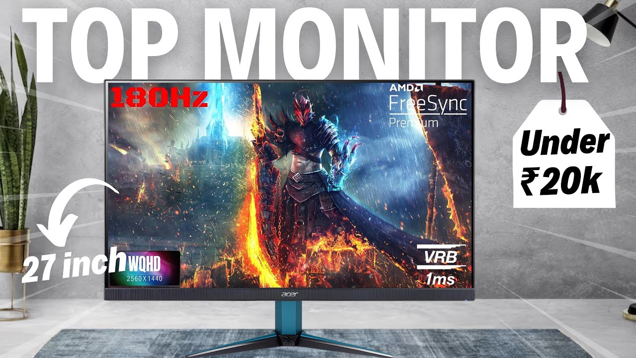 Best Monitor Under 20000 | Best QHD Gaming Monitor 180 Hz QHD display ...