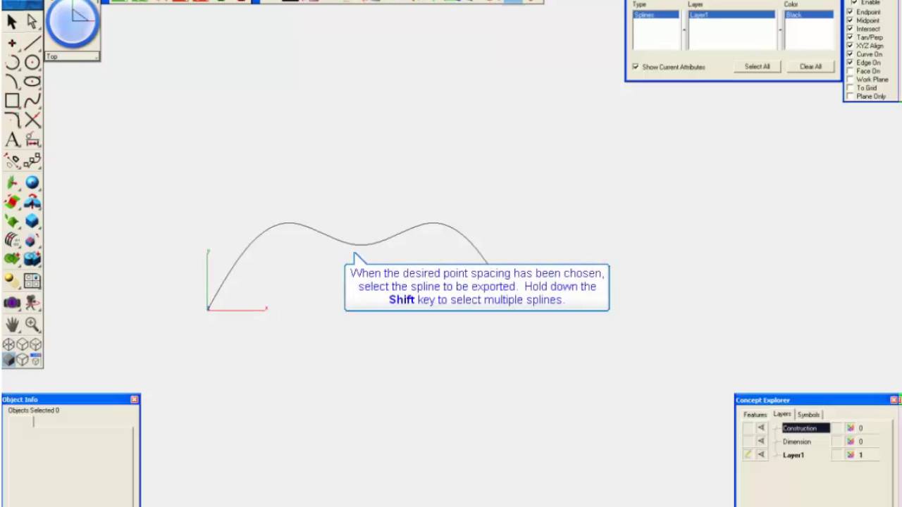 Export Spline Tutorial - #6 Analysis Tool - AeroPack - SharkCAD Pro-AP ...