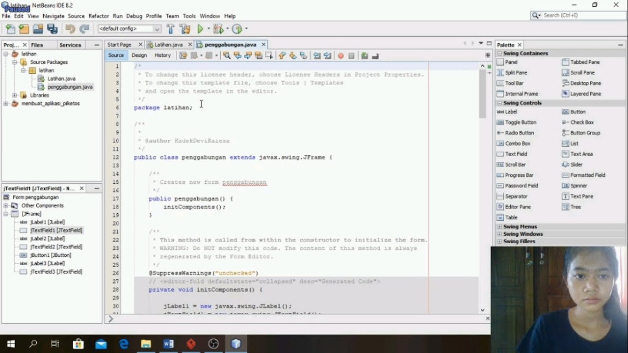 Program JAVA Sederhana - Menggabungkan 2 Variabel String - YouTube