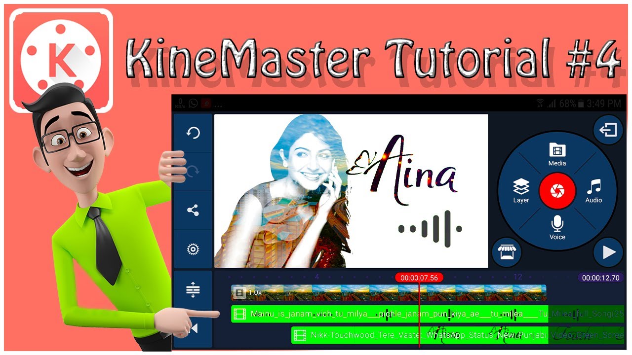 How To Create Trending Lyrical Status in Kine Master l Tutorial Part#4 ...