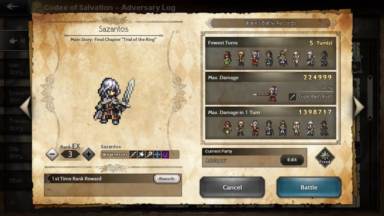 Sazantos EX3 | Octopath Traveler COTC - YouTube