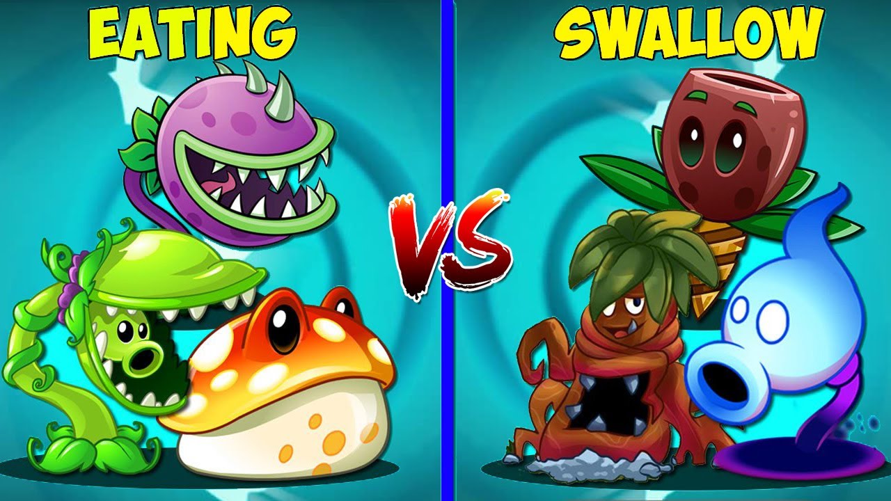 Team EAT vs SWALLOW Plants - Who Will Win? - PvZ 2 Team Plant Vs Team ...