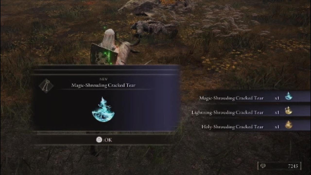 Elden Ring Magic Shrouding Crystal Tear Location also Lightning and ...