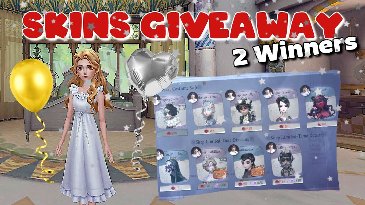 [CLOSED] ️‍🔥GIVEAWAY TIME‼️ | 2 Winners | COA Competition Skins! | Identity V - YouTube
