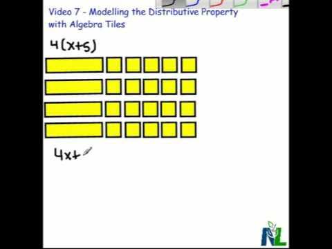 Modelling the Distributive Property with Algebra Tiles - YouTube