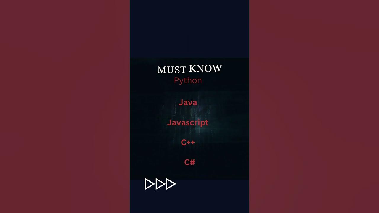 Top 5 Programming Languages - A Programmer Must Know - YouTube