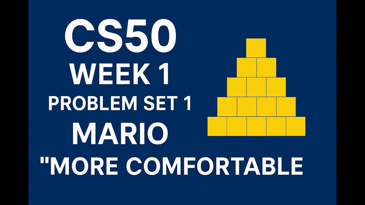 CS50 Mario (More Comfortable) – Step-by-Step Solution in C - YouTube