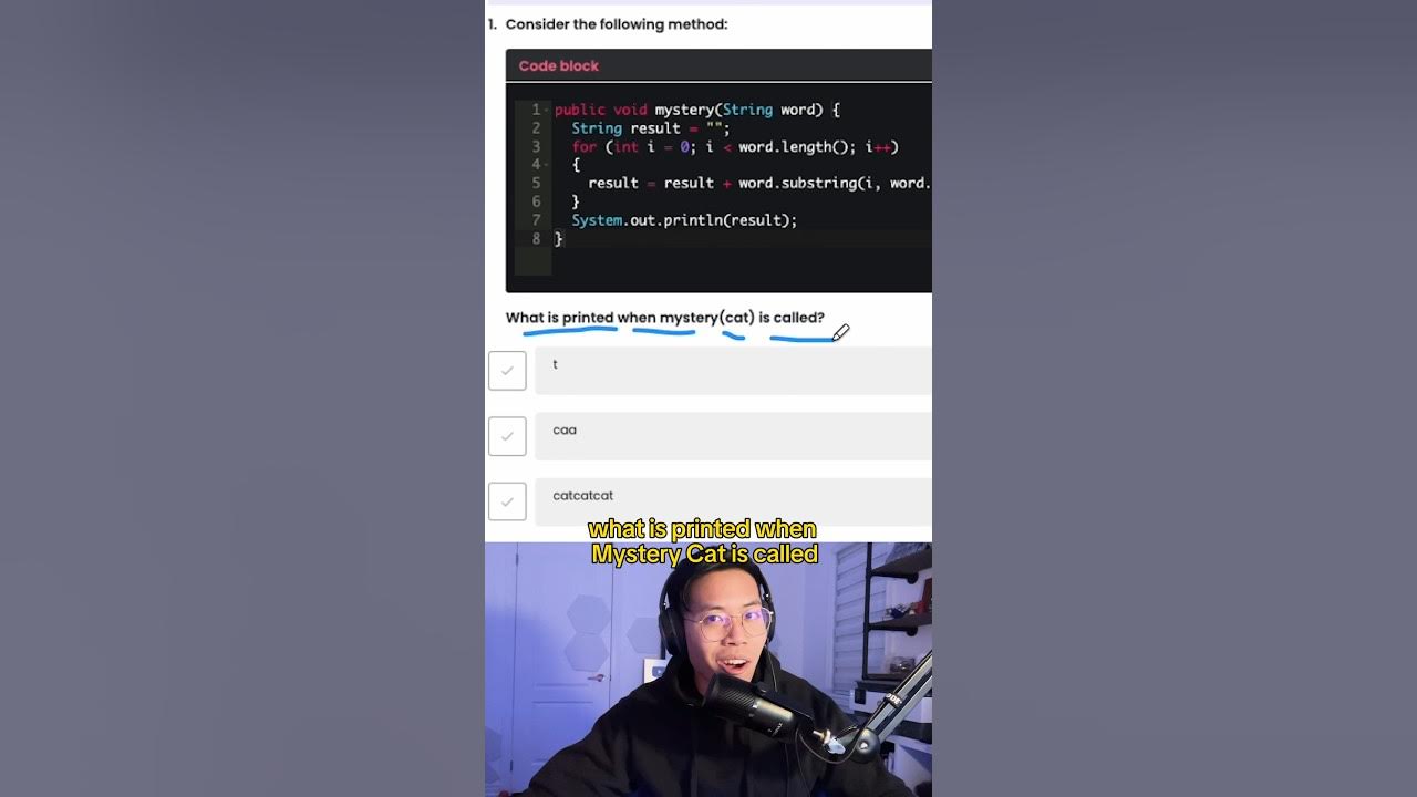 This question is for the cat lovers 😂 #computerscience #coding #stem #java #apcs - YouTube