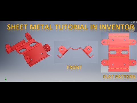 Sheet Metal Basics in Inventor || Flat Pattern of Sheet metal Part in ...