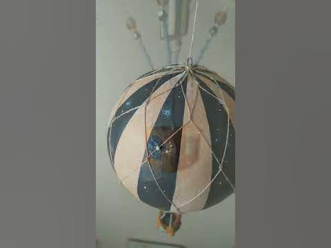 Воздушный шар своими руками. Папье маше + макраме - YouTube