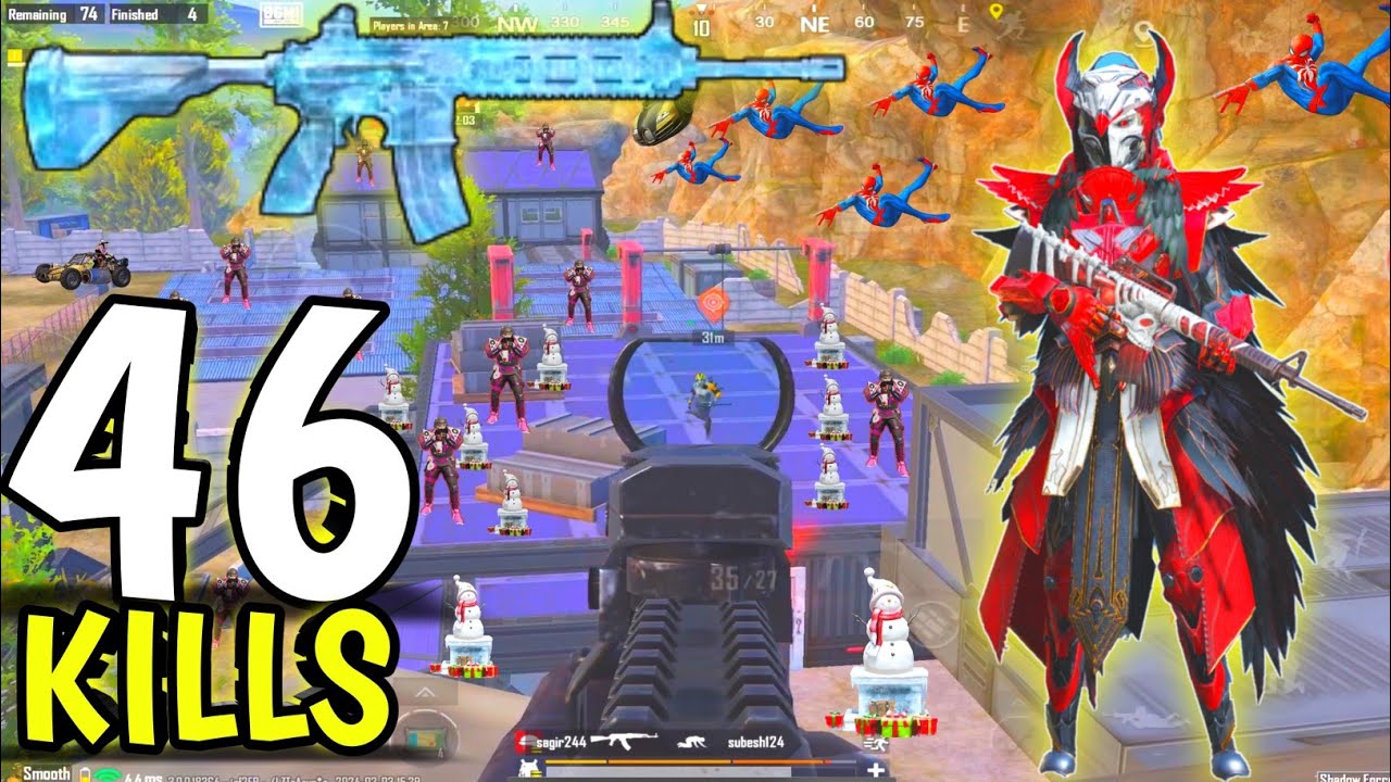 🔥 46 KILLS SOLO 😱 NEW BGMI HIGH KILLS GAME PLAY IN 2 MATCHES 😍 #ipad # ...