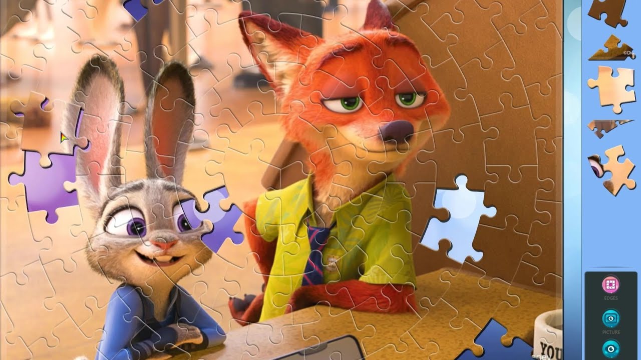 Solving Magic Jigsaw Puzzles 403 (70🧩) Disney Movies - Zootopia - YouTube