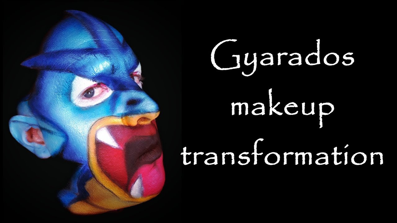 Gyarados (Pokemon gen 1) cosplay makeup / facepaint transformation ...