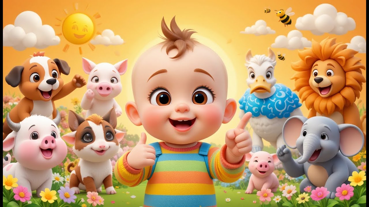 Lets Count Animals 🐾🔢 | Fun Counting Nursery Rhyme for Kids, Toddlers ...