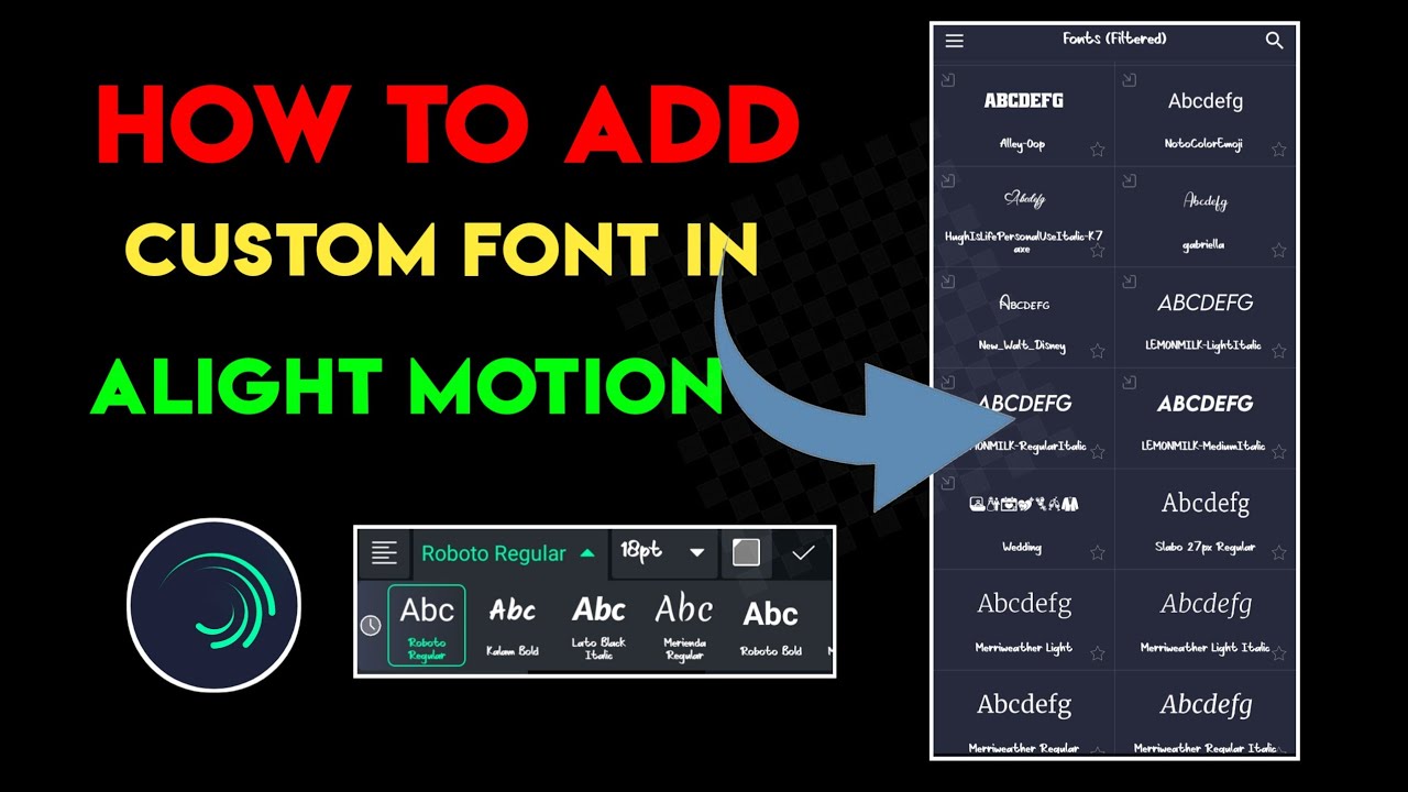 How To Add Font In Alight Motion | Alight Motion Me Custom Font Kaise Add Kare | Stylish Font ...