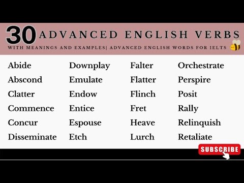 30 ADVANCED ENGLISH VERBS FOR IELTS | Meanings + Examples | Strengthen ...