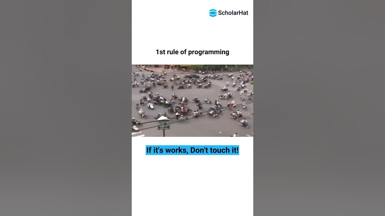 1st rule of programming: If it's works, Don't touch it! - YouTube