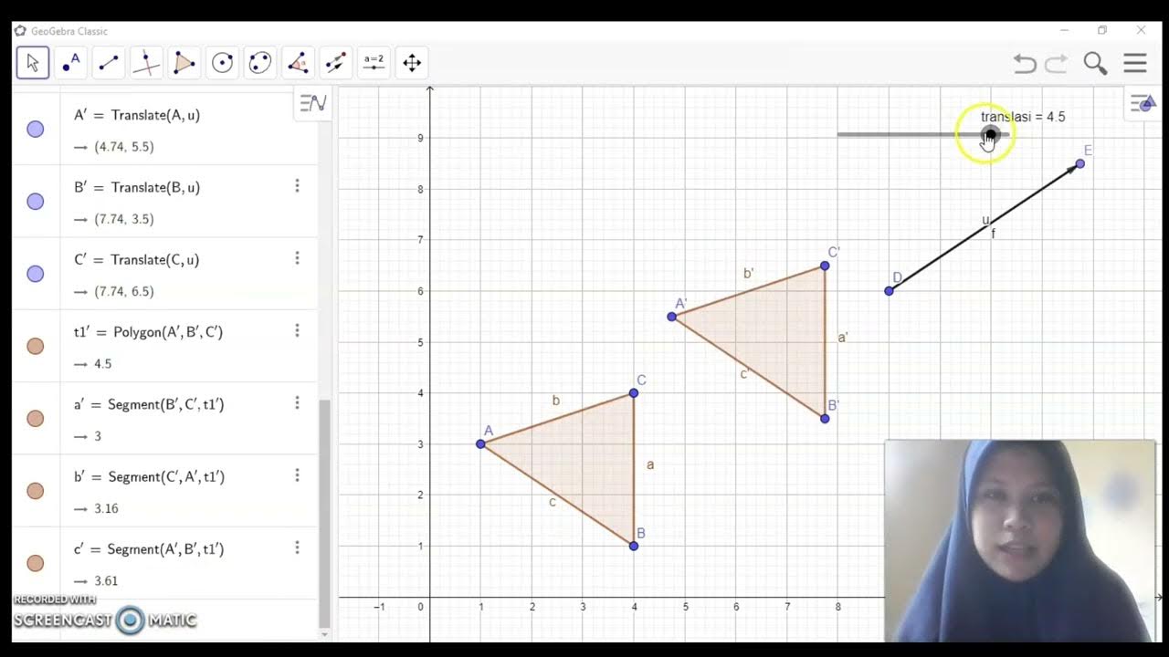 TRANSFORMASI GEOMETRI -TRANSLASI PADA BANGUN DATAR DENGAN MENGGUNAKAN APLIKASI GEOGEBRA - YouTube