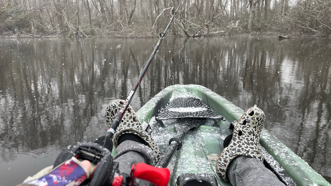 Fishing in a Southern Snow Storm - YouTube