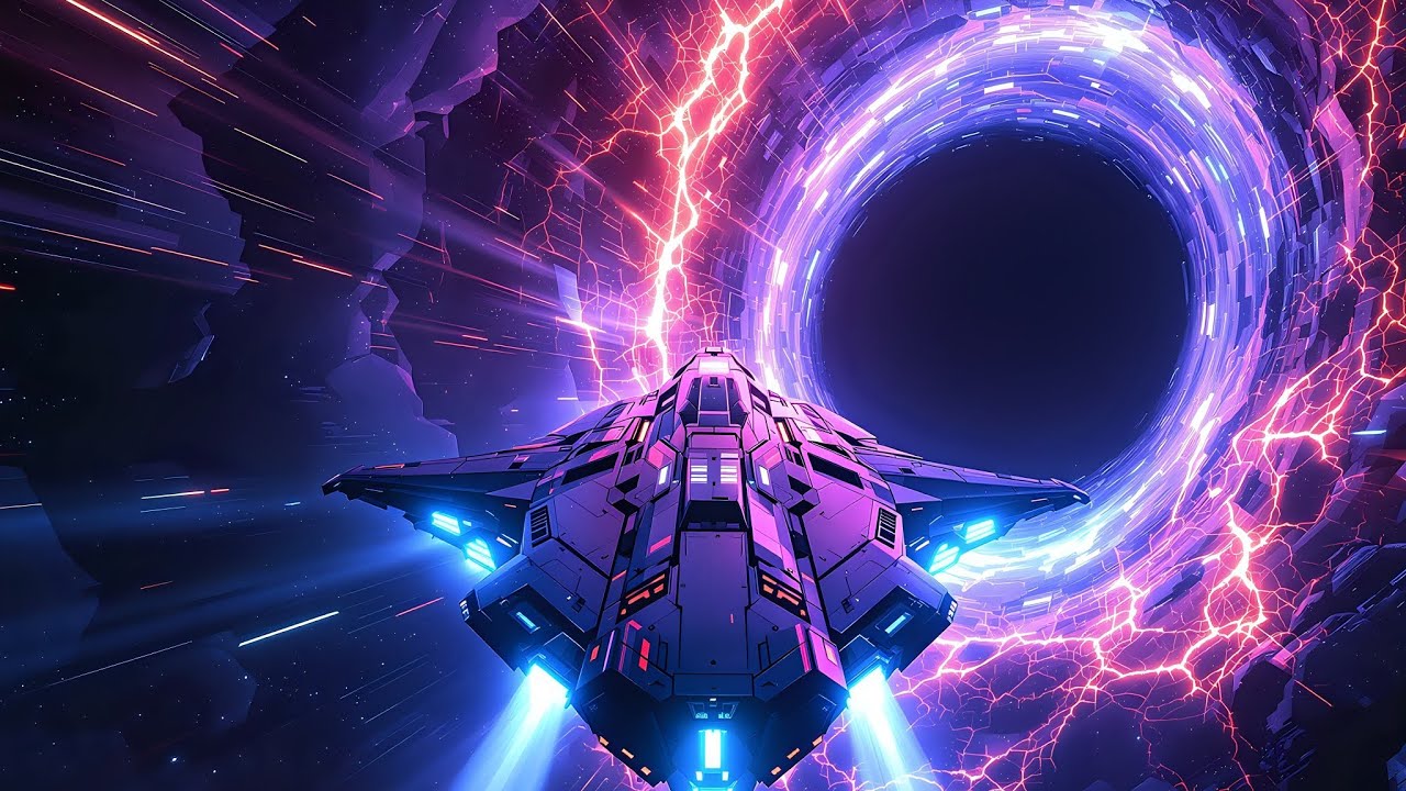 Epic Space Sci-Fi: Colossal Starships & Black Hole Jump in 4K - YouTube