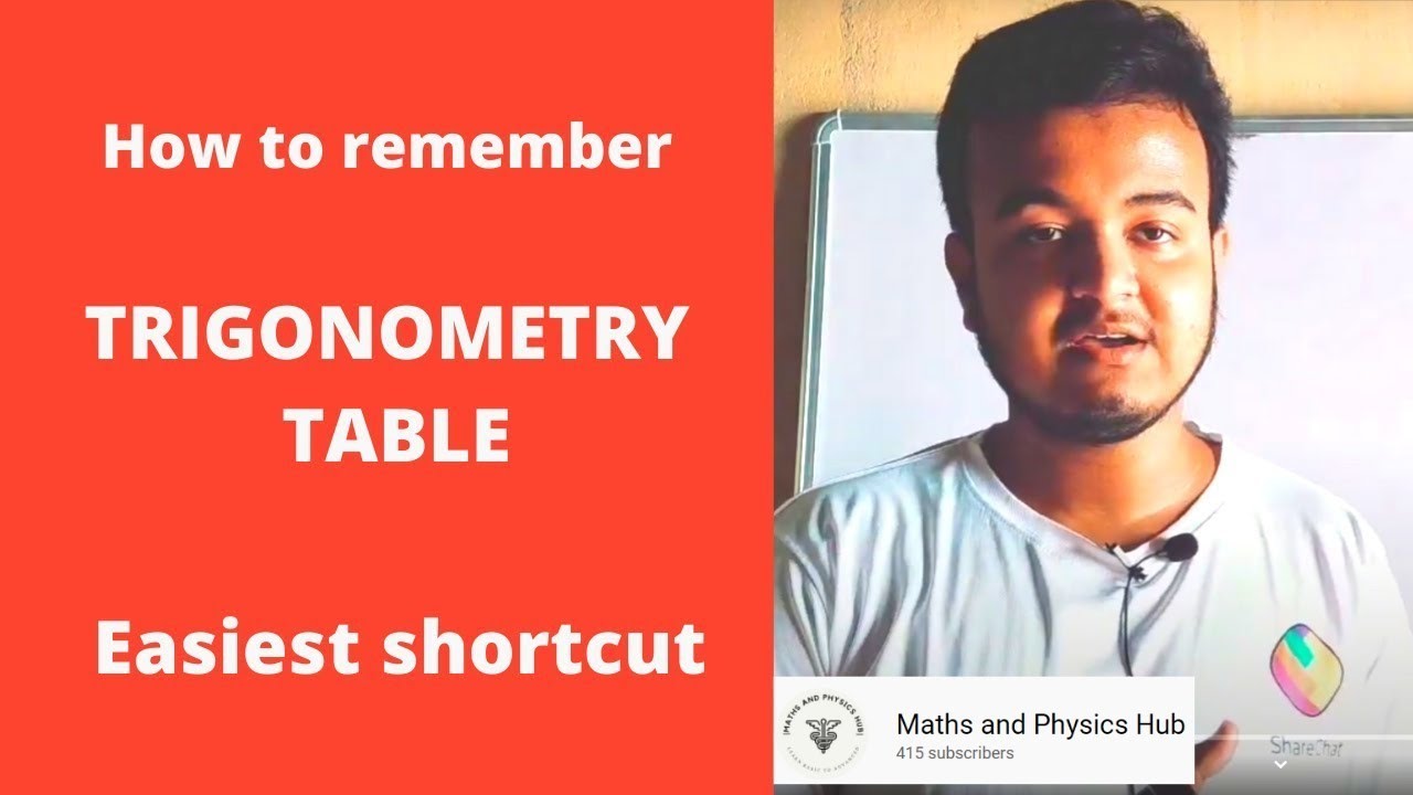 Class 10 Maths || Trigonometric Table : Easy method to remind - YouTube