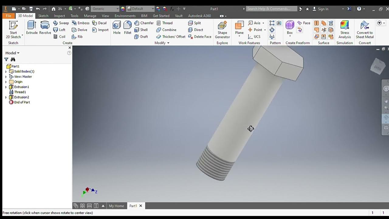 Tugas Getaran Mekanis: Analisis Simulasi by. Autodesk Inventor Professional 2017 - YouTube