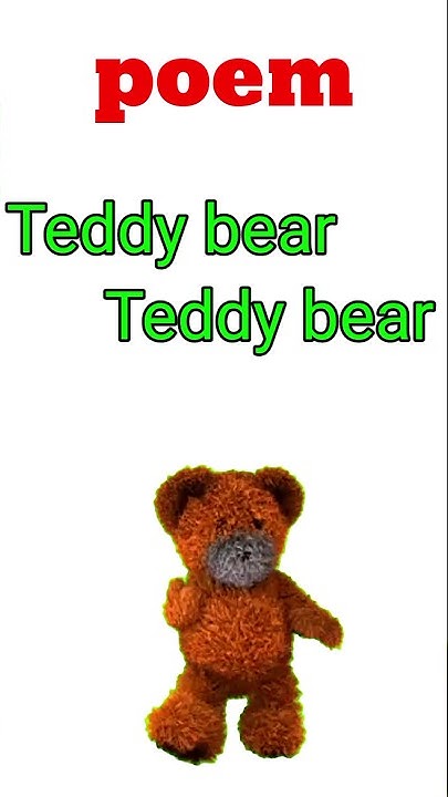 kids poem | बच्चों के लिए गीत| teddy bear teddy bear poem| #teddybear # ...