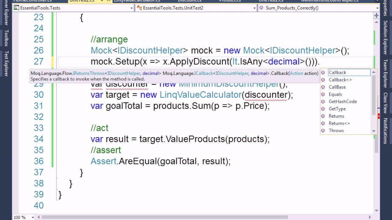41 Asp Net Mvc Course Essential Tools For Mvc Moq Adding Mocking Object Into Unit Test Youtube 0814