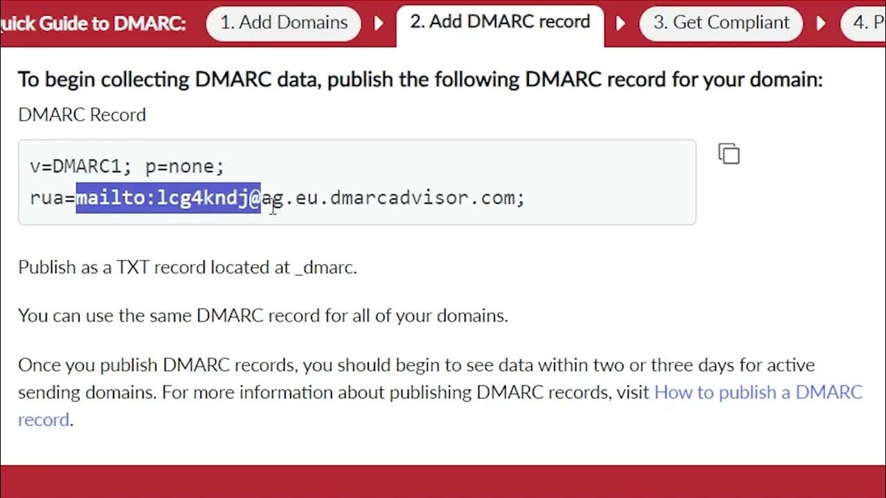 Get Started with DMARC Advisor | How to Collect Your First DMARC Data - YouTube