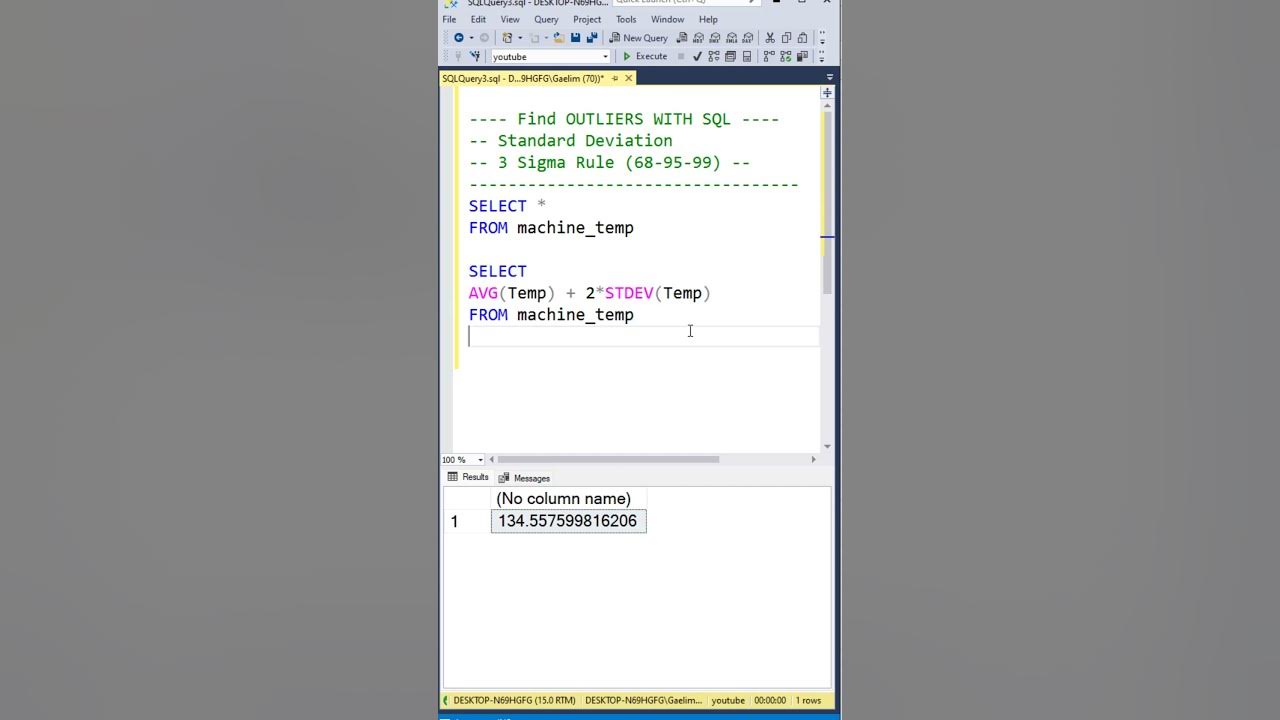 Find Outlier in SQL | Data Analyst SQL Interview Question - YouTube