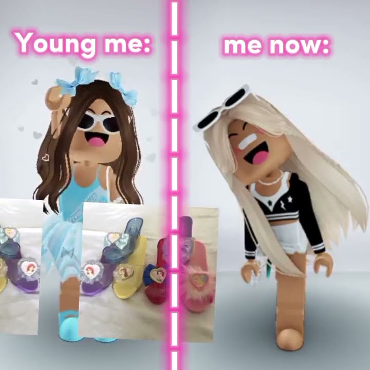 Young me vs me now 😨 #roblox #shorts #trending #viral #trend # ...