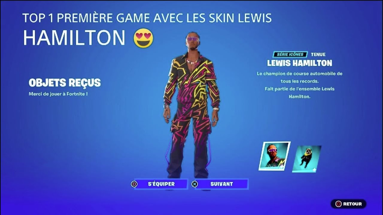PREMIER TOP 1 AVEC LE SKIN DE LEWIS HAMILTON 😍 C'EST UNE DINGUERIE CE ...