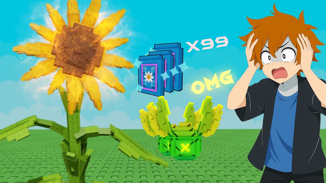 I open lots of Flower seeds Pack For SUNFLOWER SEED In Grow a Garden ...