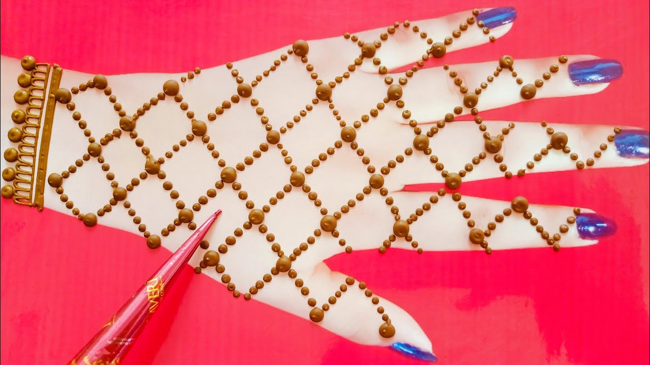 Easy Simple Dot Mehndi Design Trick | Dot Mehndi Design New Trick ...