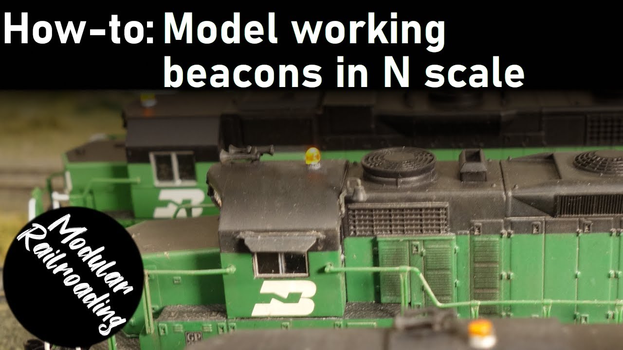 How to model working N scale beacons - YouTube