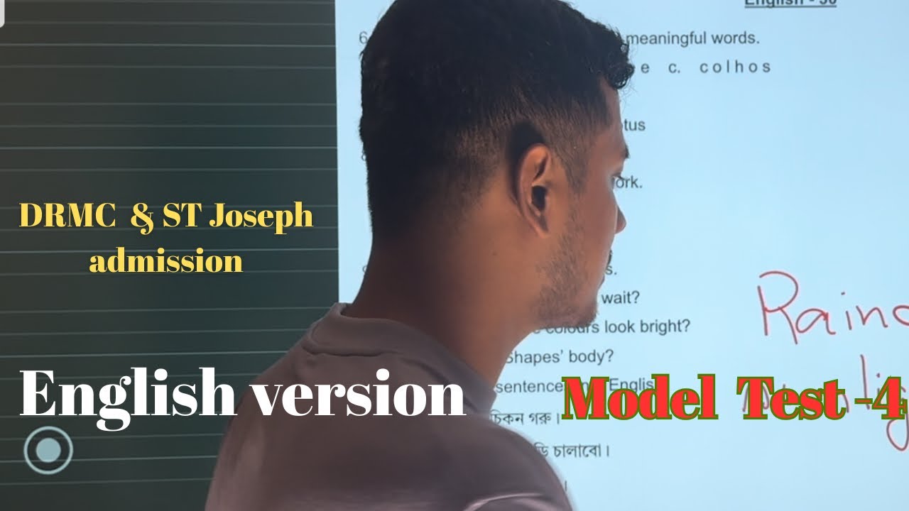 Class 3 Admission Model Test 4 | DRMC & St. Joseph Prep (English ...