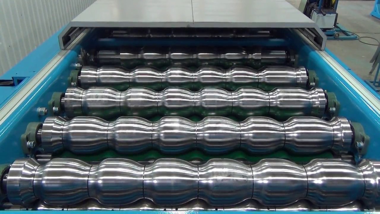 Metal roof tile panel lines - YouTube