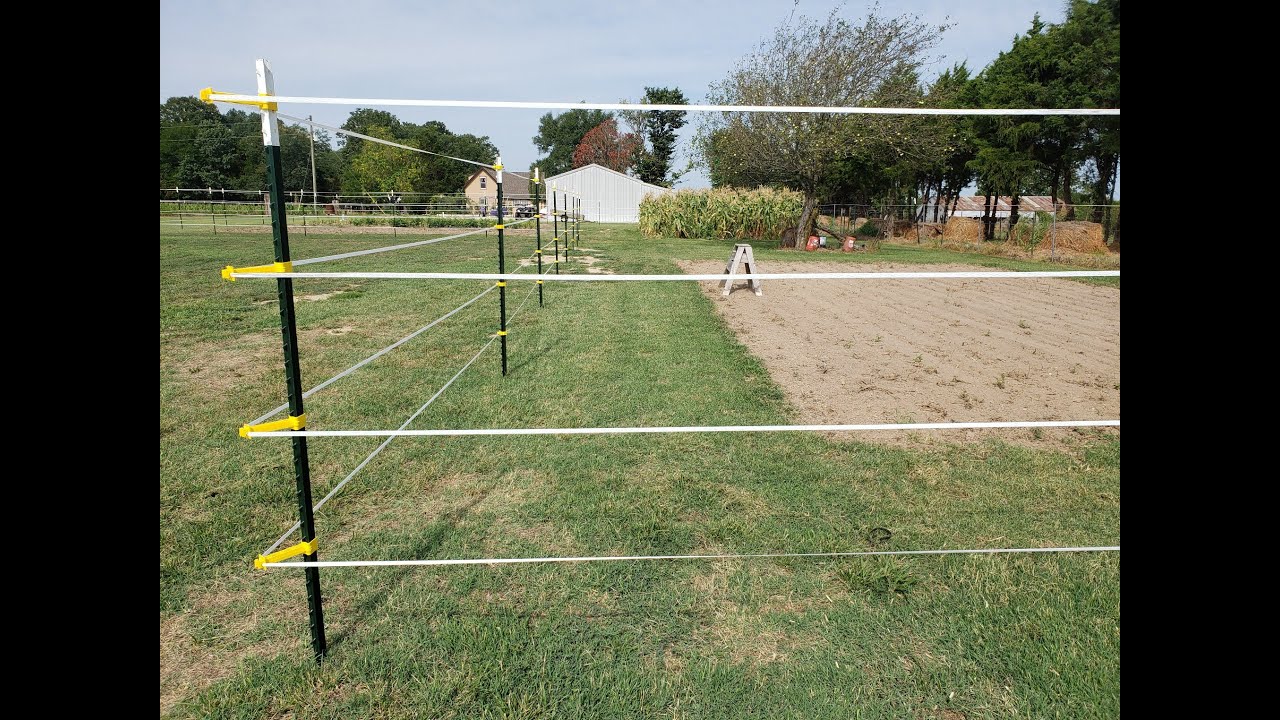 Electric Tape/Ribbon Fence To Keep The Deer Out Of My Garden - YouTube