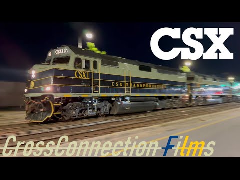 CSXT P001-30 OCS Train W/ CSX 1 F40PH-3 CSX 2 F40PH-3 & CSX 3 F40PH-2 Heads NB W/ Some Horn Taps ...