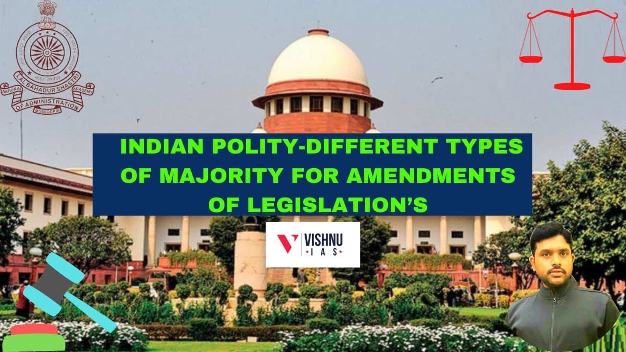Indian polity-Different types of Majority for amendments of Legislation ...
