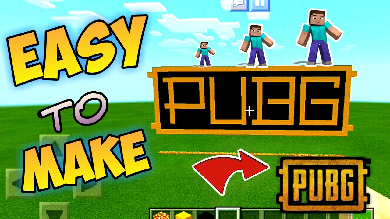 #MINECRAFT : How To Make #Pubg Logo In #Minecraft || #Minecraft Part 2 ...