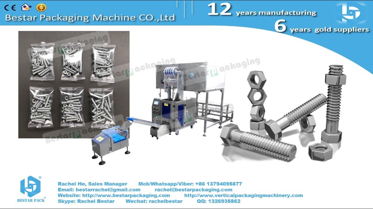 Bestar hardware counting and packing machine with enclosure for bolts ...